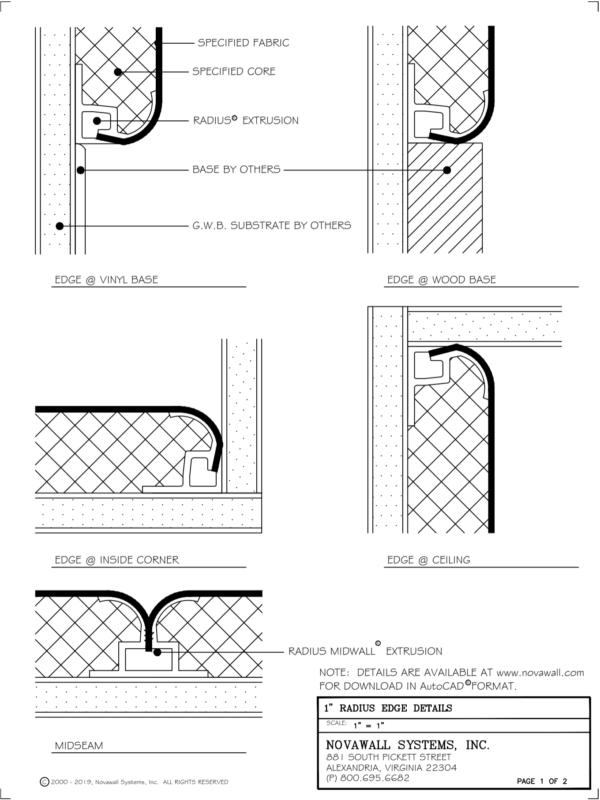 1" Radius Edge and Midwall - Novawall