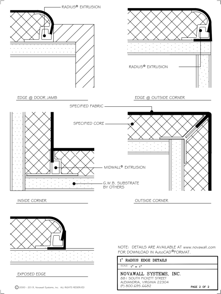 1" Radius Edge and Midwall - Novawall